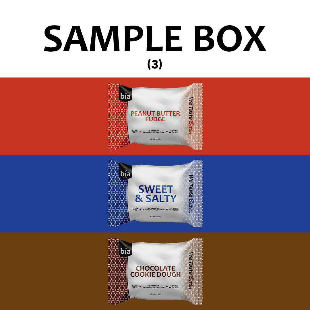 Sample Box - 1 Bar Each Flavor (3ct.) – Bia Protein Bars